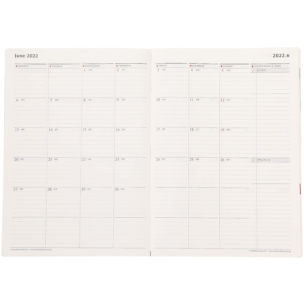Franklin Planner Organizer, 1 Page a Day Uncovered, January 2022, A5 65393