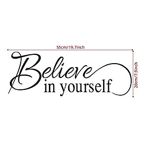 Believe in Yourself,Wall Sticker Motivational Wall Decals,Family Inspirational Wall Stickers Quotes