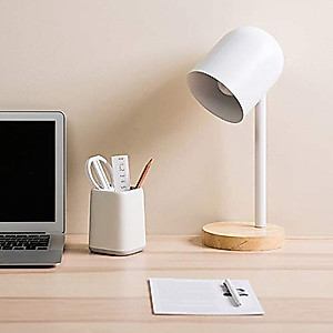 Cerpourt 2 Pack Desk Pen Holder,Two-Tone Cute Pen Cup Makeup Brush Holder,Durable Desktop Organizer Pencil Holder for Desk,Vanity Table,Office Supplies (Gray)