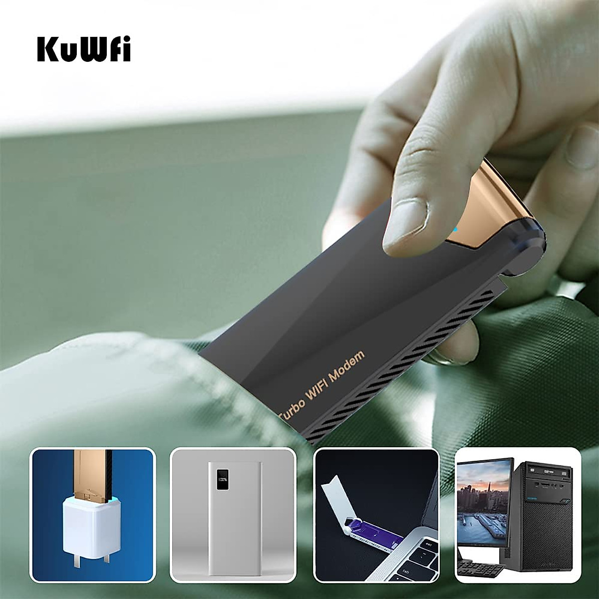 WDINLY 4G LTE USB Modem Dongle Router with WiFi Hotspot, High Speed 4G Modem Wireless Internet WiFi Hotspot Router Unlocked Portable Support 4G FDD:B2/B4/B5/B12/B17 for PC Desktop Laptop Tablet