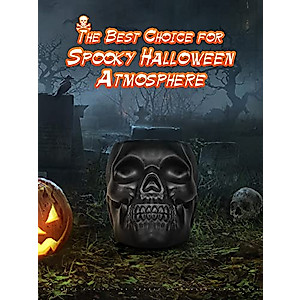 Dashamce Skull Planter Dish Large Flower Pot Container Box Halloween Skull Candy Bowl Desk Decoration