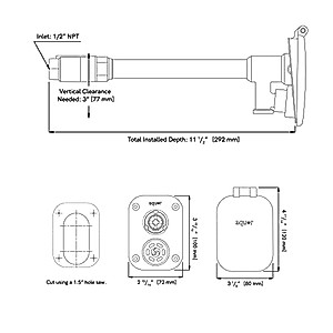 Aquor House Hydrant V2+ Frost Free Outdoor Garden Faucet with Quick Connect and Anti-Siphon, 10 inch, Slate Gray Polymer
