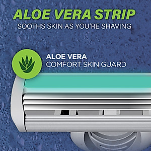 BROOKSTONE, 6 Pack Disposable Razors for Men or Women, Triple Stainless Steel Blade for Maximum Precision, Aloe Vera Strip Sooths Skin While Shaving, Pivoting Moving Head