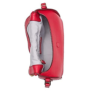 Marc Jacobs M0016932 Savvy Red With Gold Hardware Groove Leather Mini Messenger Women's Bag