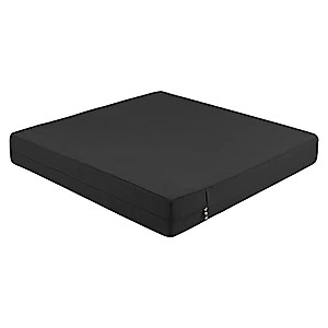 Focuprodu Chair Cushions 20 inch, Patio Outdoor Seat Cushion, Comfortable Outdoor Furniture Patio Chair Cushion, Chair Cushion for Indoor/Outdoor use (20x20x3, Black)
