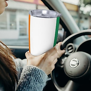 WXZYFP Car cup (single silver rim), can use a straw or drink directly, easy to use.Flag of Cote d'Ivoire