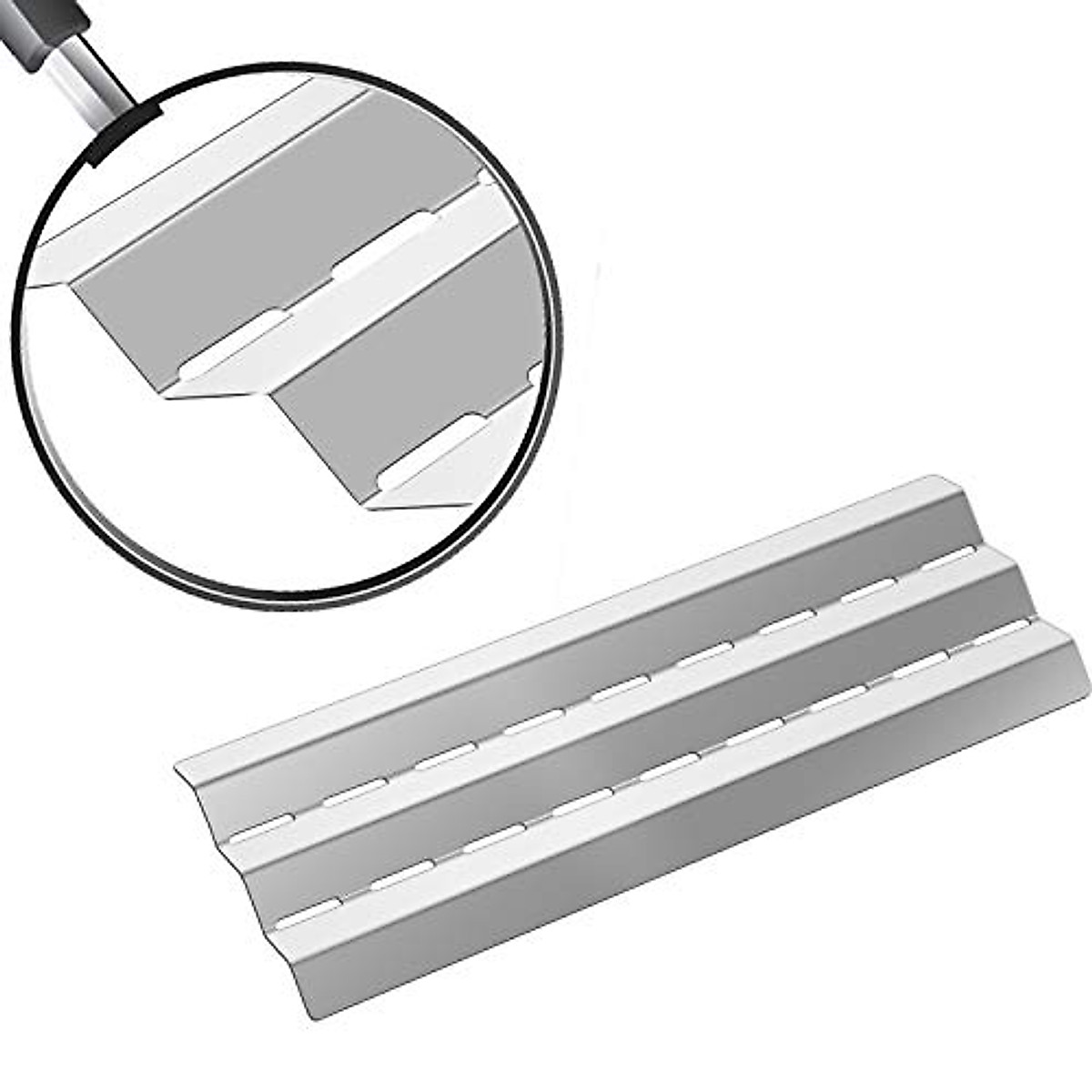Boloda Grill Heat Plate for Master Forge, Lowes, Perfect Flame, Huntington 6761-64, GrillPro 235089S, 17-9/16" x 6-5/16", Stainless Steel Grill Heating Plate