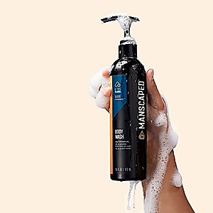 MANSCAPED® Buff Bundle Full-Body Shower Kit Including The Body Buffer Silicone Scrubber & Two 16oz Bottles of UltraPremium Persevere™ Body Wash, Luxurious Clean Formula Infused with Aloe Vera