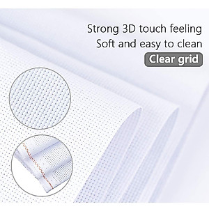 Cross Stitch Aida Fabric 14 Count, 59 by 39 Inch Large Size, Classic Reserve Cross Stitch Aida Cloth for Home DIY Embroidery Decoration