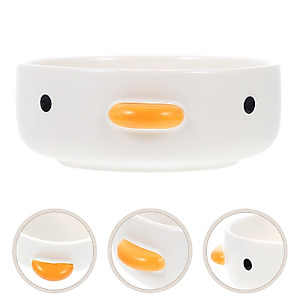 UPKOCH Funny Cute Chick Plates Mini Dessert Plate Handmade Duck Safety Ceramics Sauce Plate Hamster Bowl Bird Food Bowl.