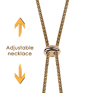 Guran Glasses Holder Chain Loop for Sunglasses Eyeglass Necklace Holder Ring Holder (Gold)