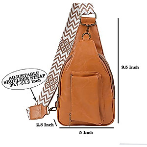 TINVSKQQKJ Women's Chest Sling Bag with guitar strap Crossbody Sling Backpack with pockets For Cycling Hiking travel…