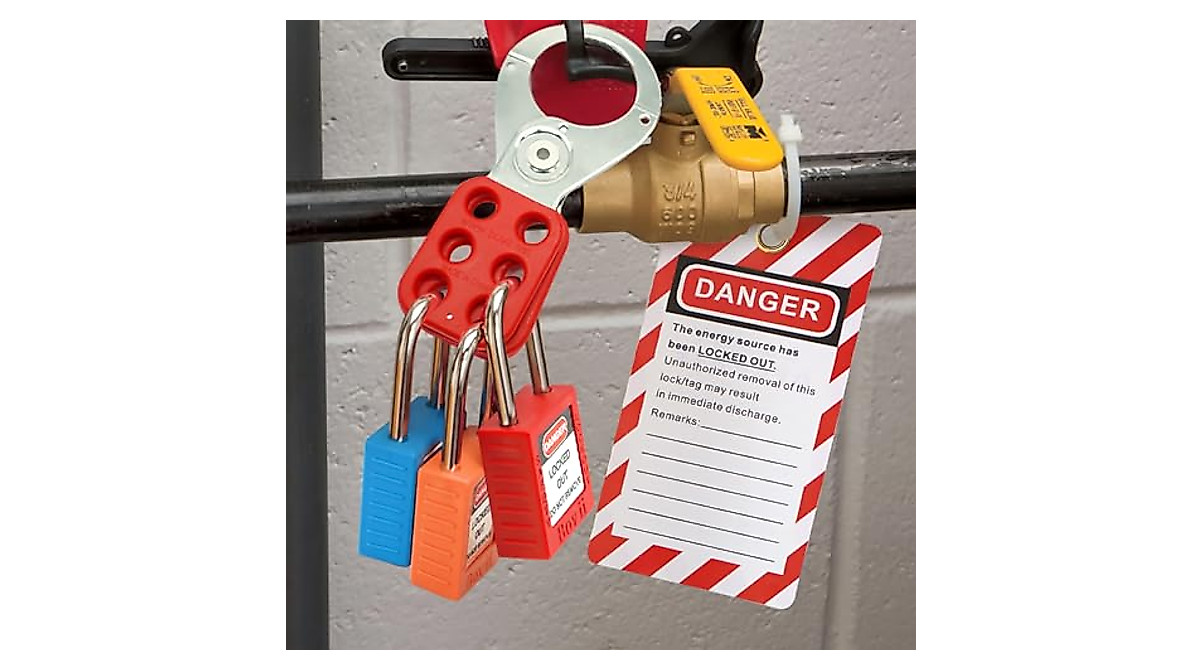 Boviisky 10 Red Lockout Tagout Locks – Keyed Different
