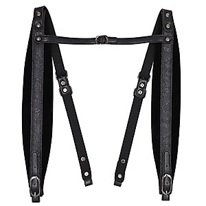 Rayzm Accordion Harness Straps, Adjustable Shoulder Belts Straps for Accordions, Thickened Synthetic Leather