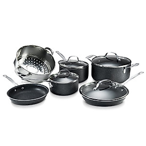 Granitestone Original 10 Piece Nonstick Cookware Set, Scratch-Resistant, Granite-Coated, Dishwasher and Oven-Safe Kitchenware, PFOA-Free Pots and Pans As Seen On TV