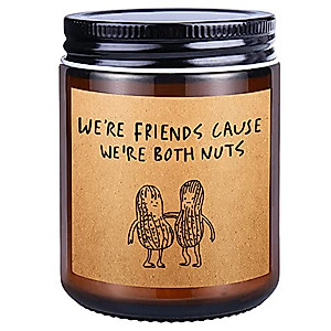 Best Friend Birthday Gifts for Women Men Sister, Unique Friendship Bday Candle Present for Female Her Bestie BFF Long Distance Relationship Girlfriend, Fun Anniversary Ideas (friend-nuts)