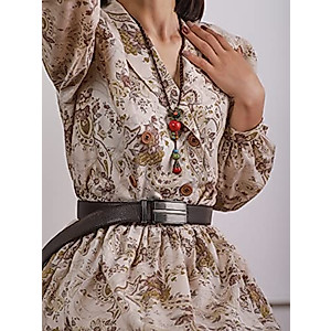 MINACHI Bohemian Flower Colorful Ceramic Beads Necklace, Tricolor Beaded Jewelry, Gifts for Women and Girls (1)