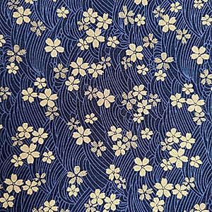 Qililandiy 5PCS Cotton Pattern Fabric Fabric Bundles Small Flower Pattern Japanese Style Fabric for Crafts Sewing Quilting Patchwork Face Protection (Gold Pink) (10 * 10 Inch)