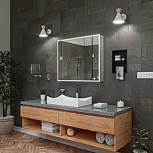 ALFI brand AB1129 Tall Square Single Lever Bathroom Faucet, Polished Chrome