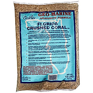 Carib Sea ACS00120 Crushed Coral for Aquarium, 15-Pound