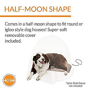 K&H Pet Products Lectro-Soft Igloo Style Dog Bed Brown Large 17.5 X 30 Inches
