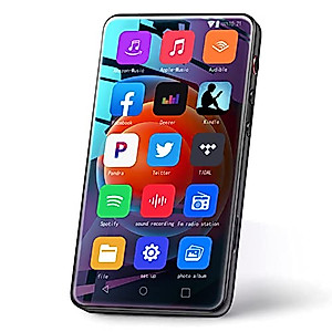 MYMAHDI 80GB MP3 Player with Bluetooth and WiFi,4" Music Player Touch Screen with Spotify, Pandra, Android Streaming MP3 Player with Audible, HiFi MP4 Player with Speaker and Deezer, Max Support 1 TB