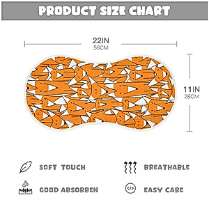 vvfelixl Muslin Burp Cloths Foxes Big Family Baby Washcloths for Baby Girl Boys 2 Pack Orange