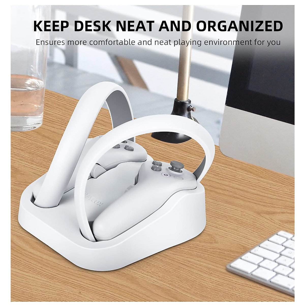 VR Controller Holder Display Stand for Pico4,VR Handle Controller Mount Station Desktop Storage Bracket,16*15.7*5cm