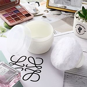 4 Pcs Body Powder Container After Bath Baby Fluffy Puff Kit Baby Body Care Cosmetic Bath Powder Container with a Large Handle Puff Box for Home Travel