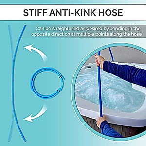 Hot Tub Vacuum Spa Vac - Manual, Cordless Spa Cleaner with Constant Suction - Handheld, Kink-Free Hose and Wand for Dirt, Grass, and Other Debris