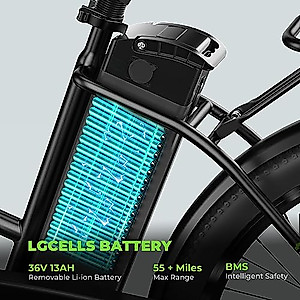 isinwheel Electric Bike U2, 26" Electric Cruiser Bike 350W Ebike, 20MPH Electric Bike for Adults, Professional 7 Speed E-Bike, Electric City Commuter Bicycle (Black)