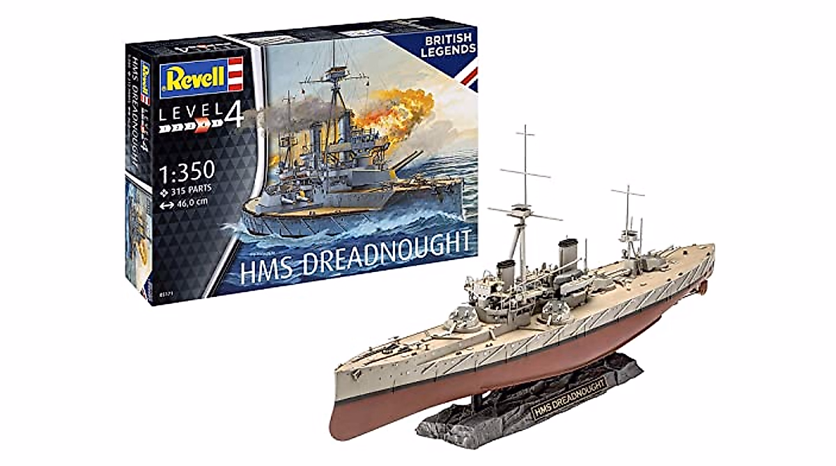 Revell HMS Dreadnought Model Kit 1:350 Scale Unpainted