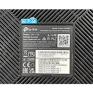 TP-Link AXE16000 Quad-Band WiFi 6E Router (Archer AXE300) - Dual 10Gb Ports Wireless Internet Router, Gaming Router, Supports VPN Client, 2.5G WAN/LAN Port, 4 x Gigabit LAN Ports