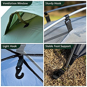 MC TOMOUNT Backpacking Tent 1 Person Waterproof Lightweight Double Layer Free-Standing Aluminum Pole for Outdoor Camping Hiking 4 Season