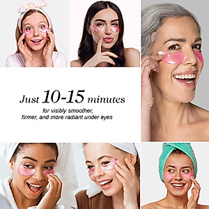 ZealSea 20 Pairs Under Eye Masks for Dark Circles and Puffy Eyes - Hydrating Eye Patches, Gel Eye Patches Eye Bags Treatment for Women - Cling to Eye Moisturizing Lighten Fine Lines