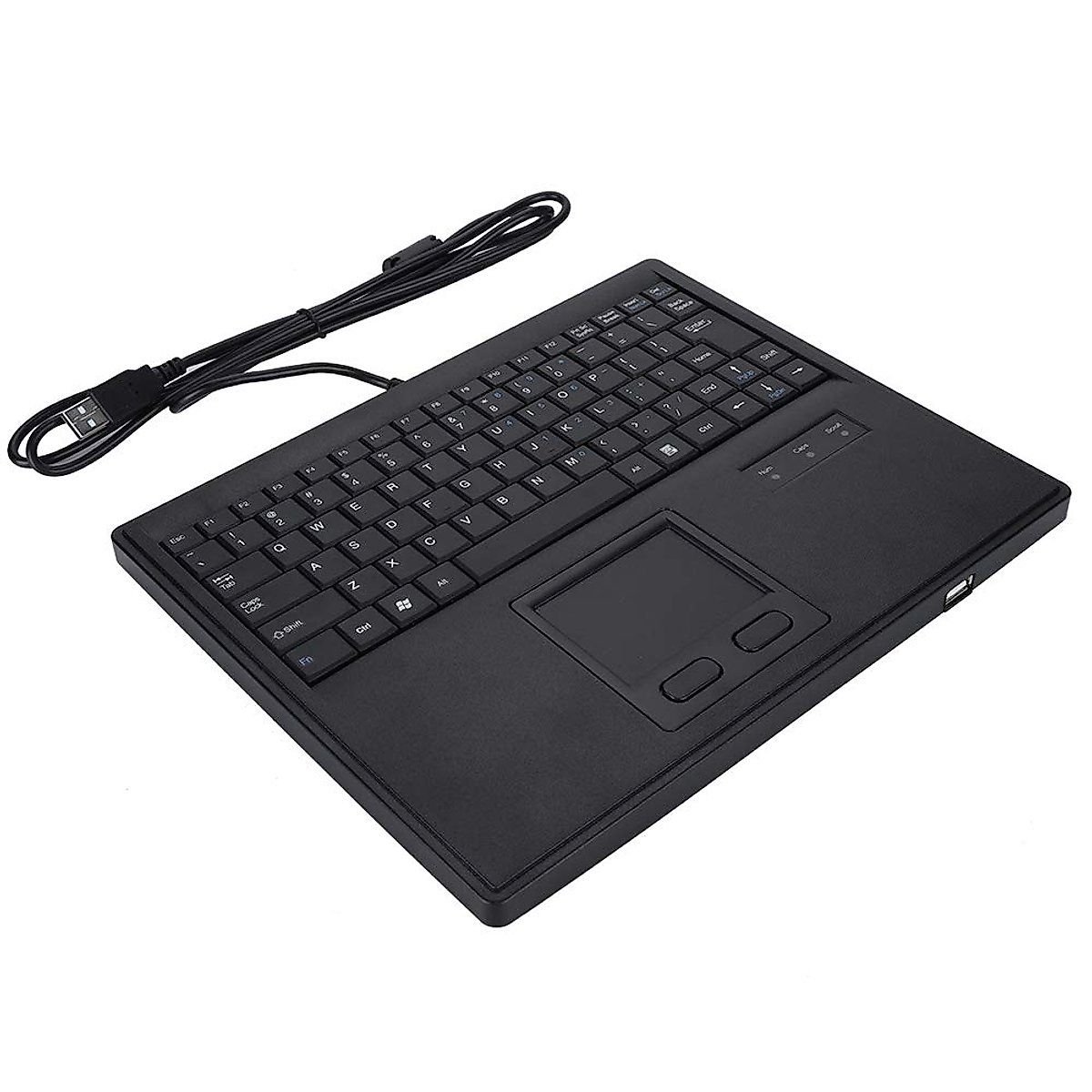 Hakeeta 10in Wired Keyboard with Touchpad, 1.5m Long Cable, Precise Touch Control Touchpad Keyboard, for PC Computer Gaming, Office