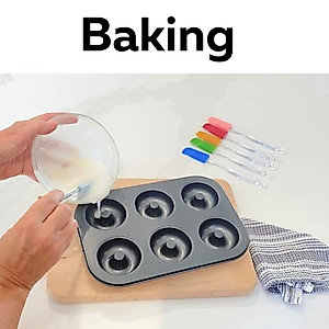 Evelots Set of 6 Mini Silicone Spatula Set for Kitchen Cooking & Baking, Silicone Cooking Utensils Set, Heat Resistant BPA Free - Up To 446 Degrees