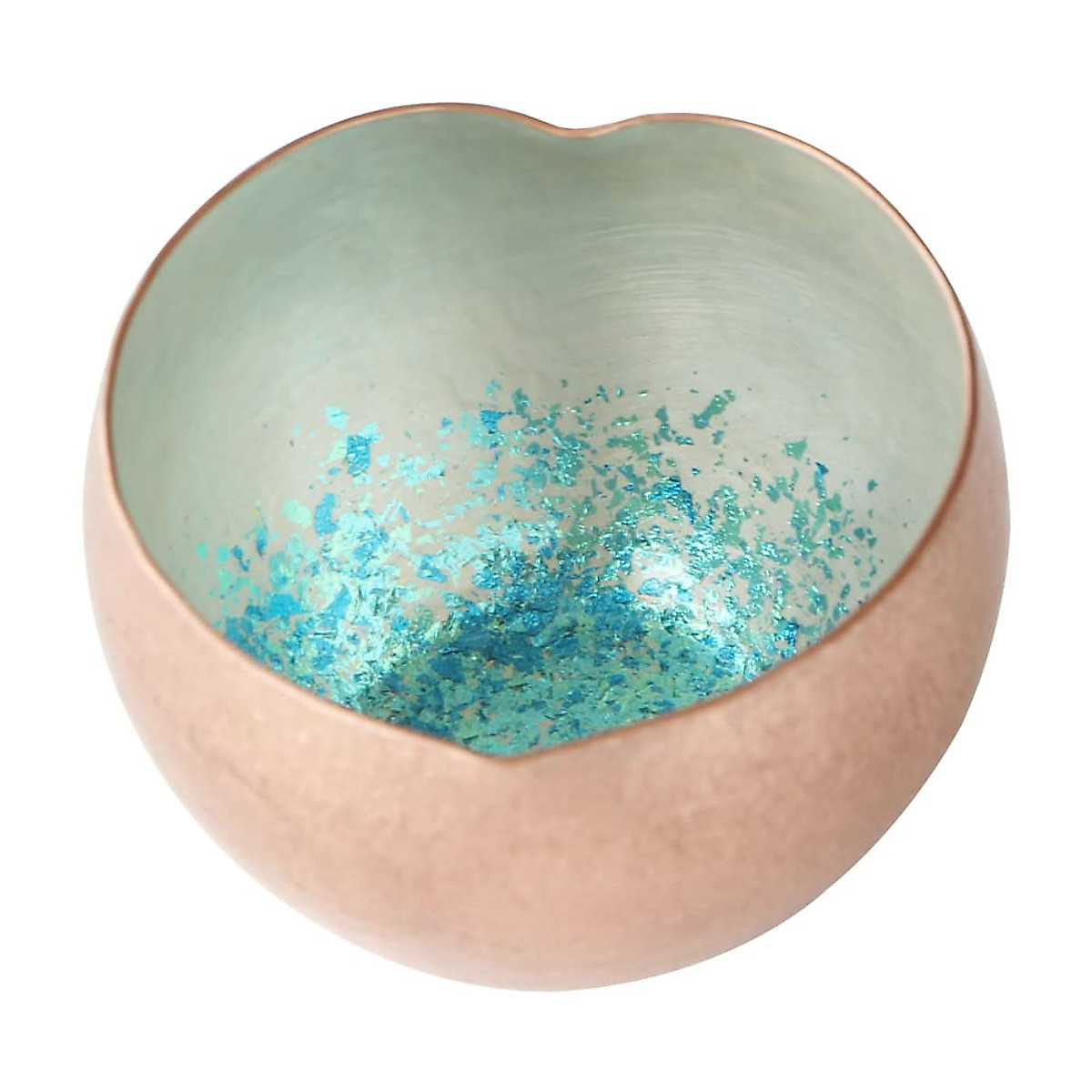 アトリエ鍛 Guinomi Sake Cup (Blue) Japanese Hammered Copper Craft Art Work, Japanese style tableware, Ochoko, Drinking cup,