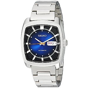SEIKO Recraft Automatic Watch - Blue Dial, Stainless Steel, Day/Date Calendar, 50m Water Resistant, 41hr Power Reserve