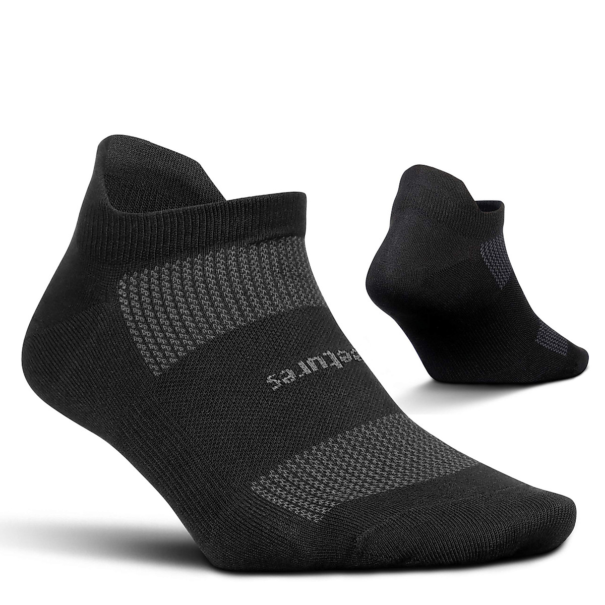 Feetures High Performance Ultra Light Ankle Sock - No Show Socks for Women & Men with Heel Tab - Black, M (1 Pair)