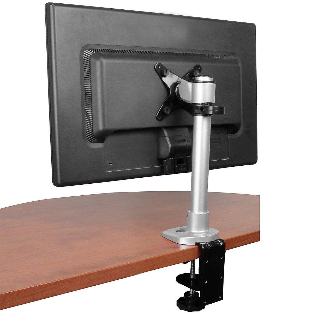 StarTech.com Monitor Desk Mount - Adjustable - Supports Monitors Up to 30" (30.9lb/14kg) - Premium Single Screen VESA Monitor Mount - Desk & Grommet Clamp -Silver (ARMPIVOT)