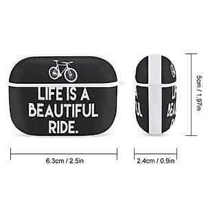 Bicycle Life Ride Airpods Case Cover for Apple AirPods Pro Cute Airpod Case for Men Women Boys Girls Silicone Protective Skin Airpods Accessories with Keychain