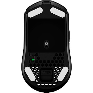 HyperX Pulsefire Haste – Wireless Gaming Mouse – Ultra Lightweight, 61g, 100 Hour Battery Life, 2.4Ghz Wireless, Honeycomb Shell, Hex Design, Up to 16000 DPI, 6 Programmable Buttons – Black, 4P5D7AA