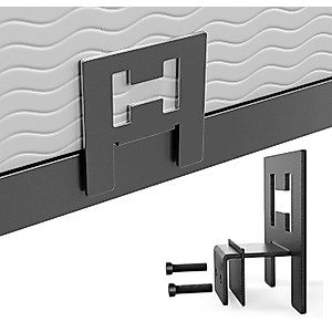 KR. LIF Non Slip Mattress Gaskets - 6 PCS Adjustable Size Mattress Holder for Metal Bed Frame, Heavy Duty Anti-Slip Mattress Gripper and Retainer Bar, Mattress Slide Stopper