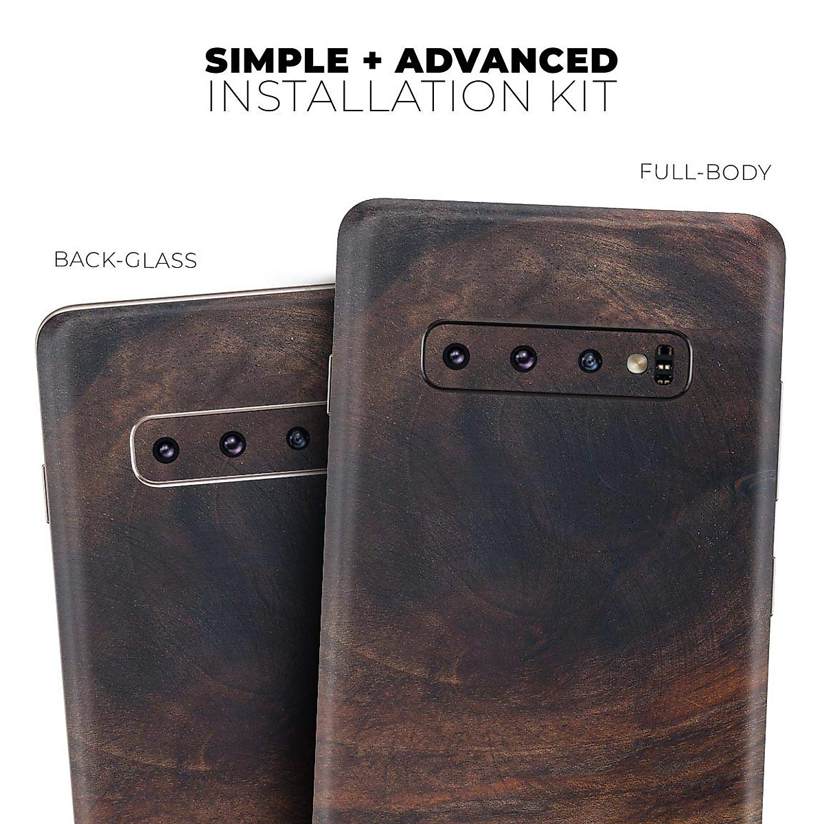 DesignSkinz Raw Wood Planks V13 Protective Vinyl Decal Wrap Skin Cover Compatible with The Samsung Galaxy S20 (Screen Trim & Back Glass Skin)