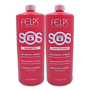 Felps SOS Kit Shampoo and Conditioner for Intense Treatment 2x1L/2x33.8fl.oz