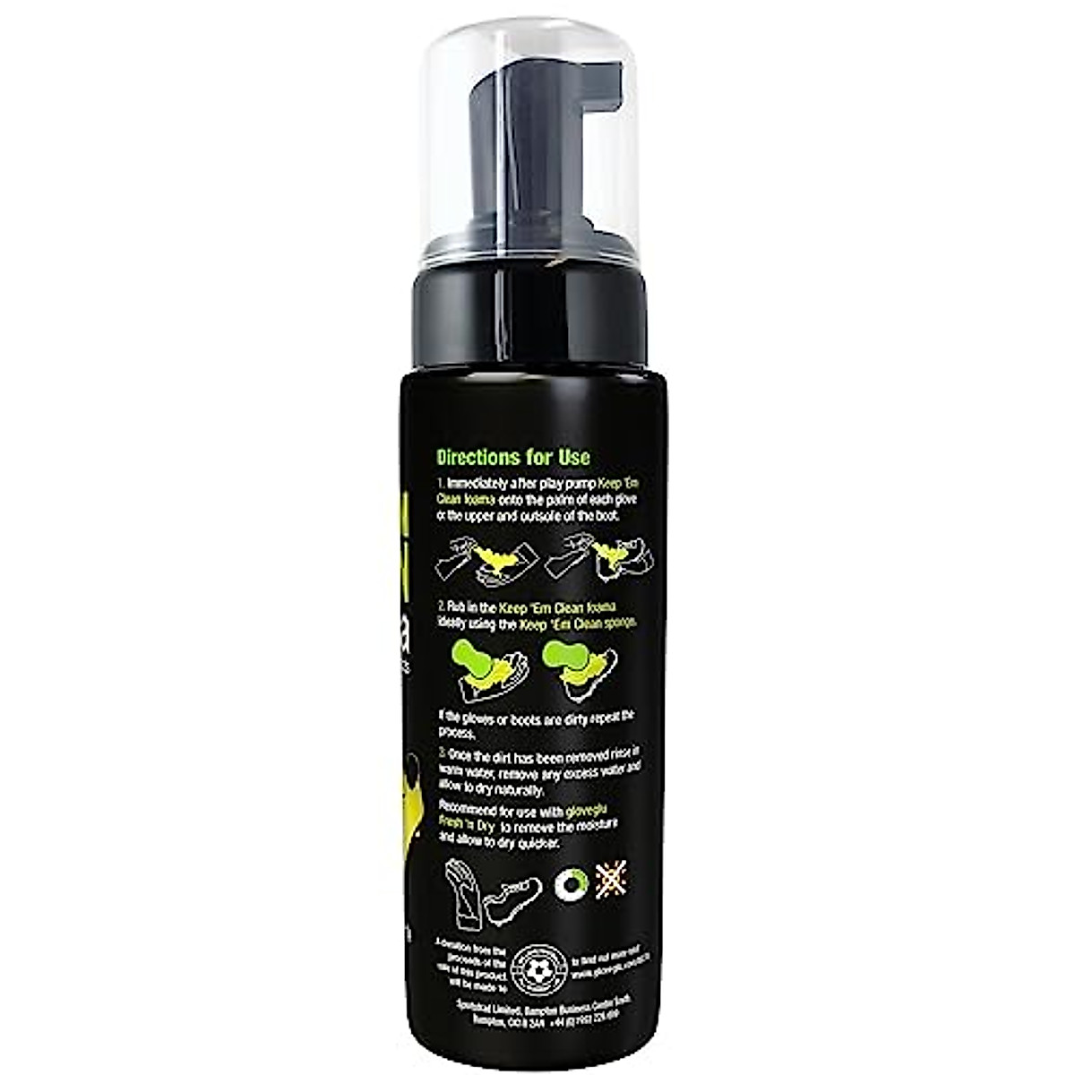 gloveglu Keep 'Em Clean Foama for Goalkeeper Gloves and Football Boots, 200ml