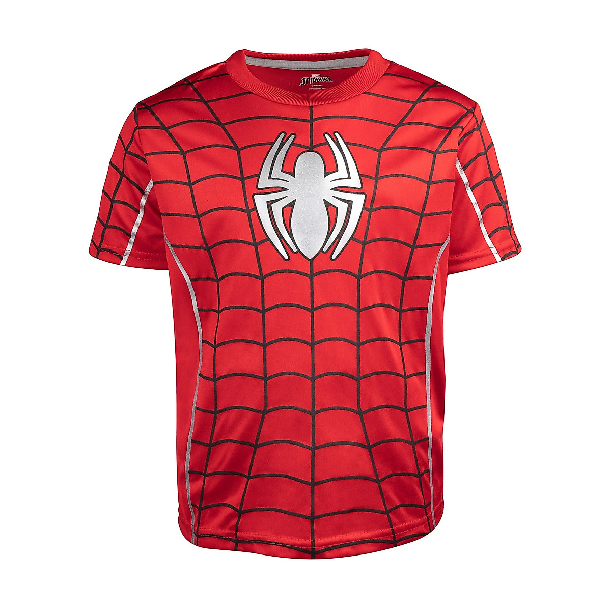 Marvel Spider-Man Little Boys Athletic Pullover T-Shirt Mesh Shorts Outfit Set 6