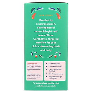 CEREBELLY Organic 10-11 Months Variety Pack Baby Purees 3 Count, 4 OZ