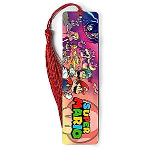 Bookmarks Metal Ruler Super Bookography Mario Measure Tassels Bookworm for Book Markers Lovers Reading Notebook Bookmark Bibliophile Gift